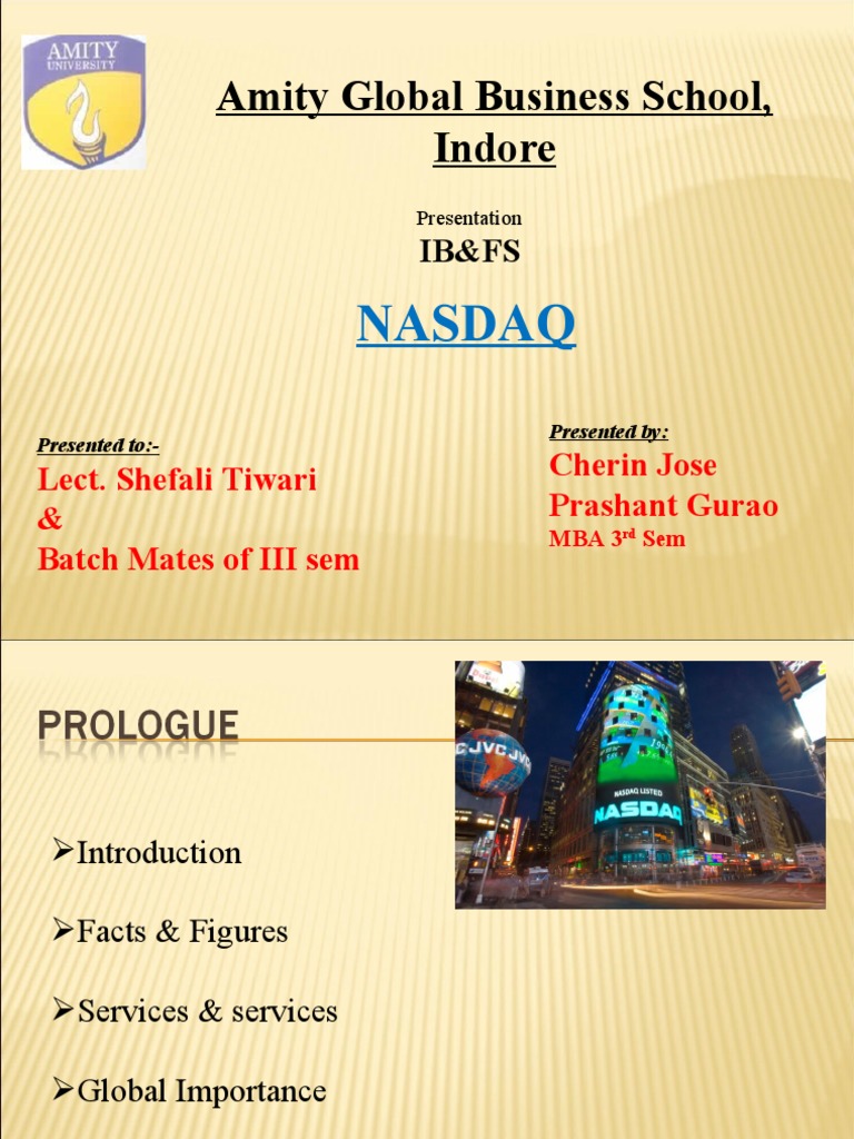 Amity Global Business School, Indore: Nasdaq | Download Free PDF ...