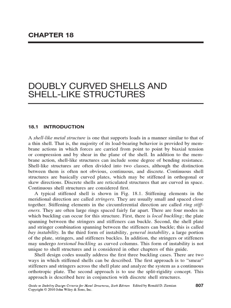 Ch18 DOUBLY CURVED SHELLS and Shell Like Structures | PDF | Buckling ...