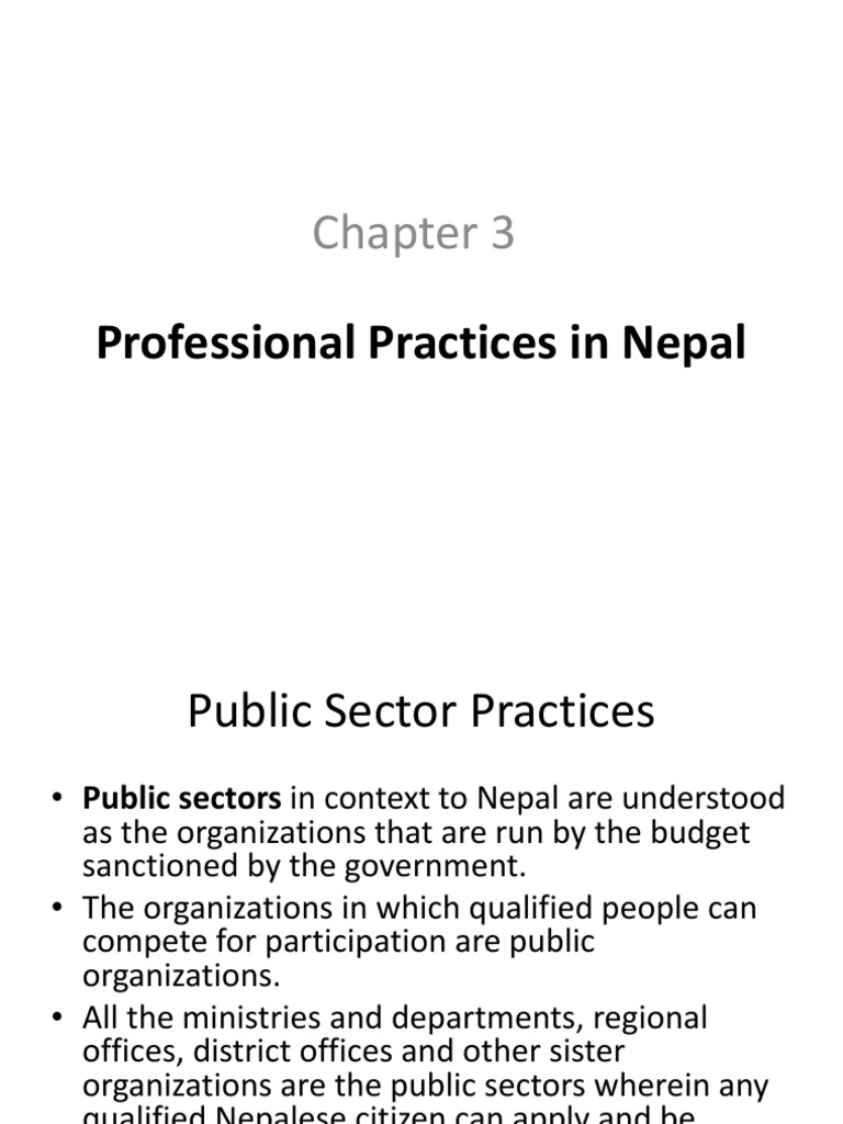 Chapter 3 Professional Practices in Nepal A | Download Free PDF | Nepal ...