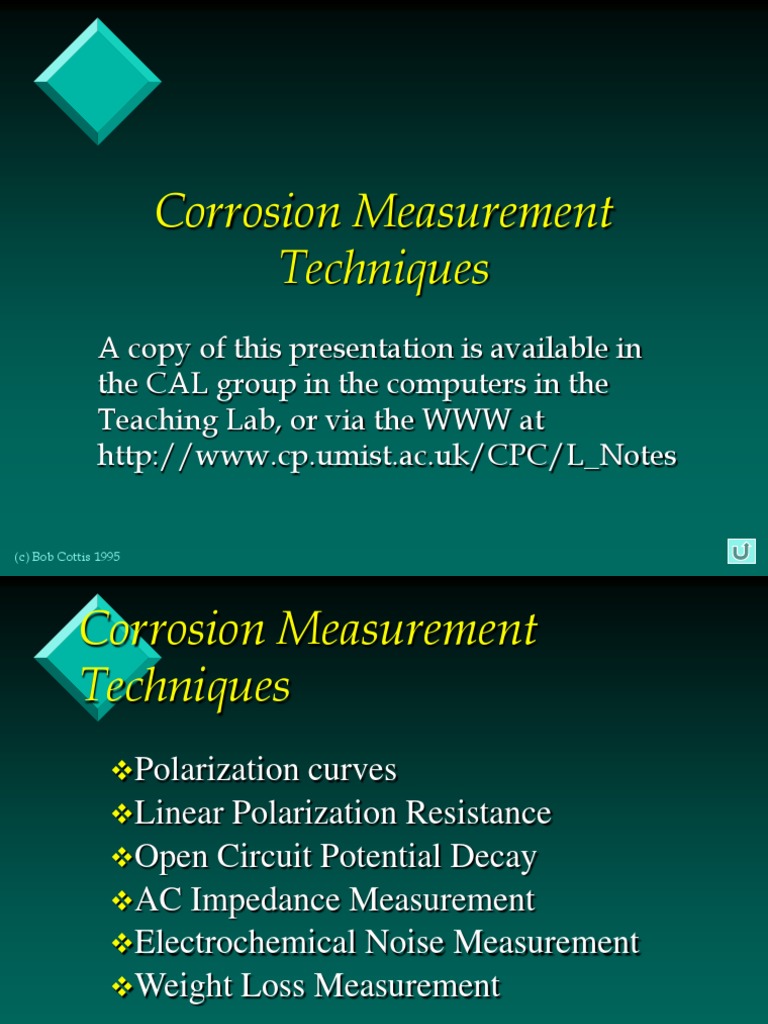 Corrosion Measurement Techniques Overview | PDF | Corrosion | Chromium