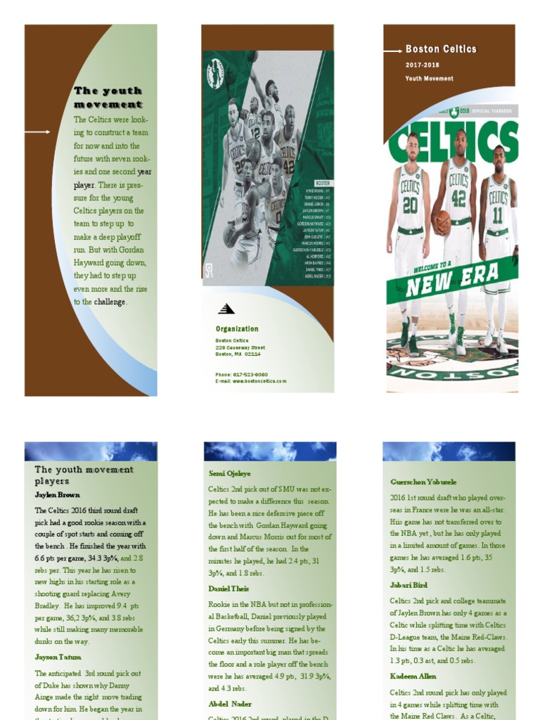 Celtics Brochure | PDF | Boston Celtics | Basketball Association Of America