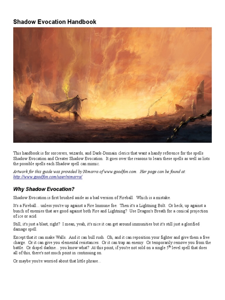 Shadow Evocation | PDF | Nature | Leisure