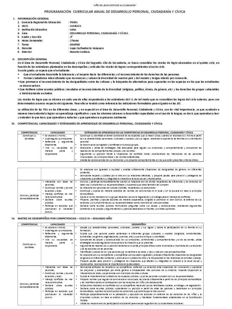 DESARROLLO PERSONAL%2c CIUDADAN+ìA Y CIVICA - 2-¦ A+æO 2017 | PDF ...
