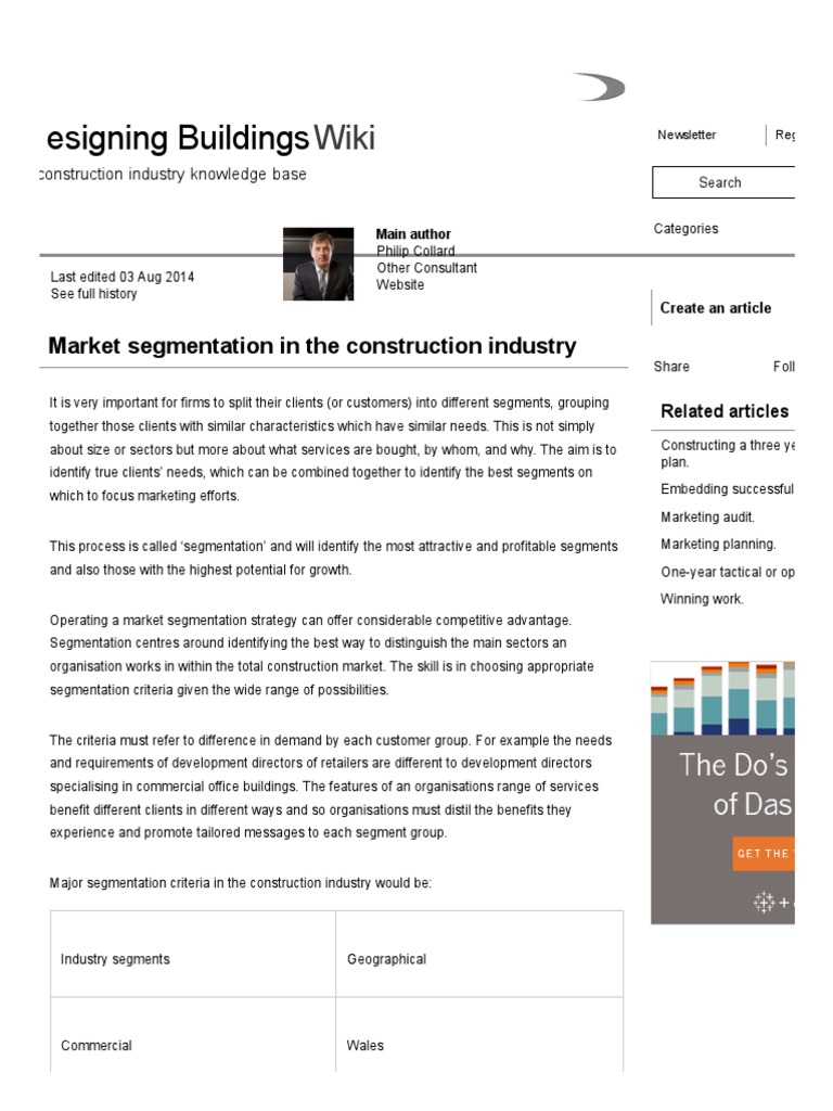 Market Segmentation in the Construction Industry - Designing Buildings ...