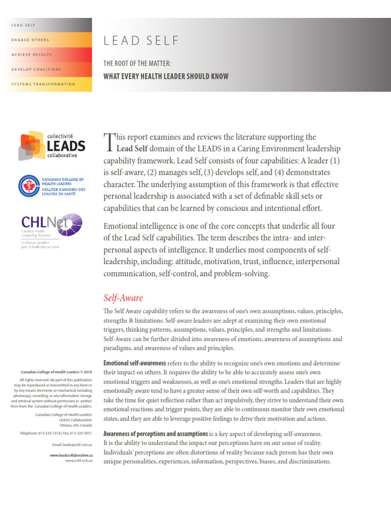 LEADS LeadSelf ExecutiveSummary EN 2 PDF | PDF | Psychological ...