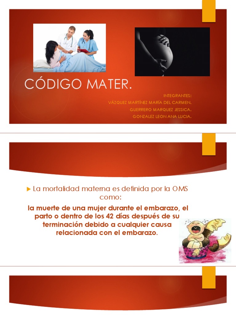 Protocolo Código Mater en Emergencias Obstétricas | PDF | Muerte ...