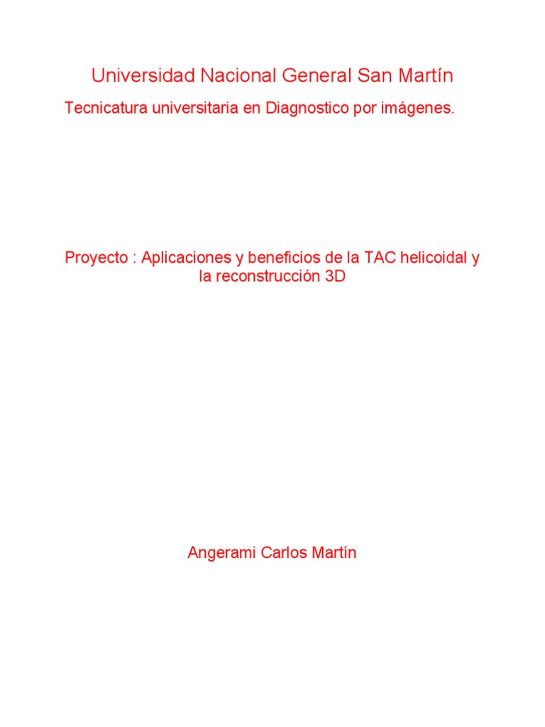 Tac Helicoidal | PDF | Ct Scan | Imagenes medicas
