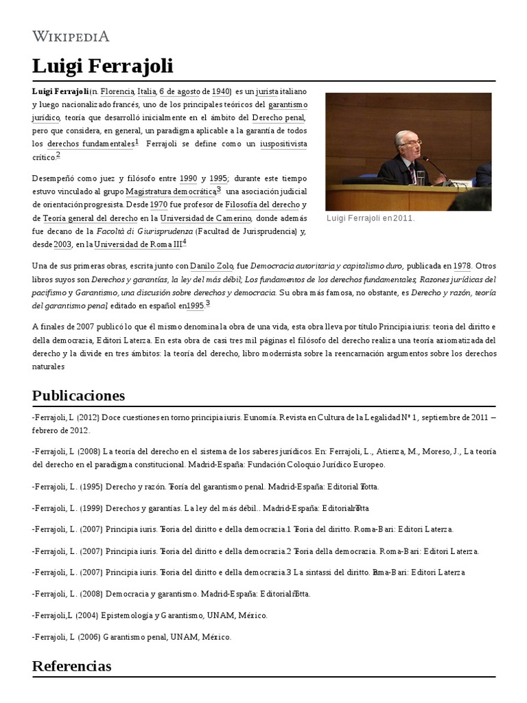 Luigi Ferrajoli | PDF | Democracia | Ideologías políticas
