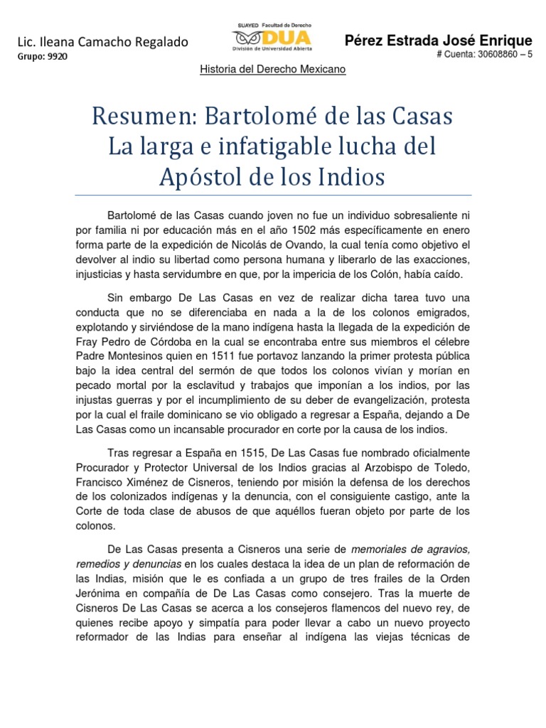 Bartolomé de las Casas | Política (general) | Gobierno