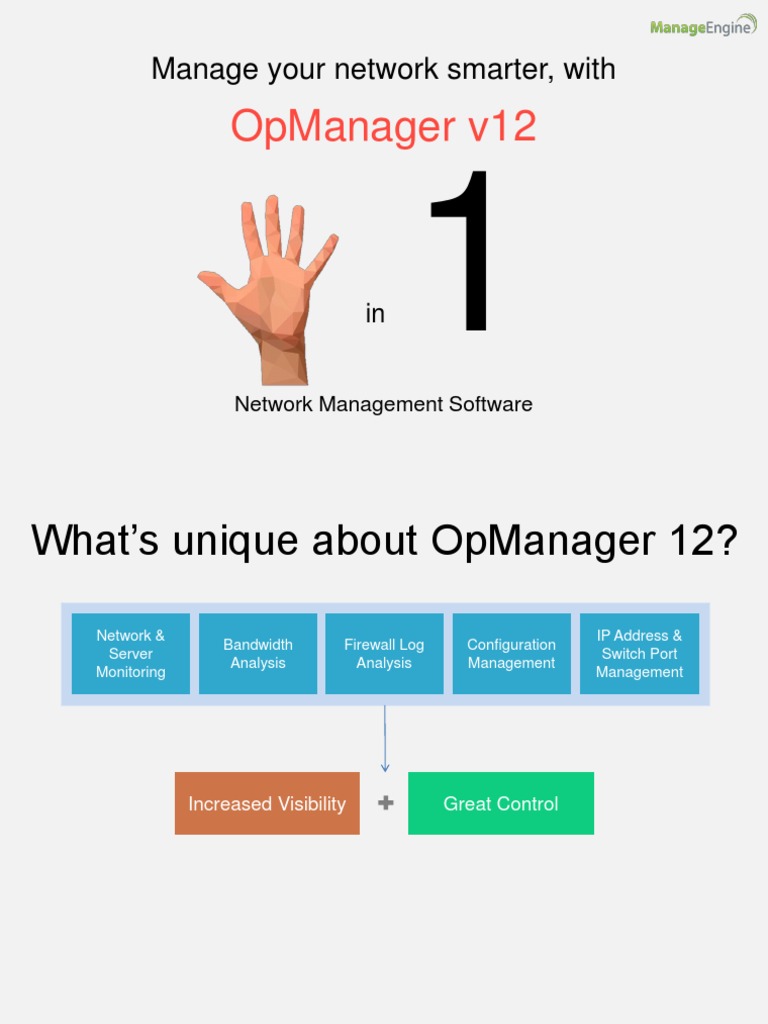 OpManager v12: Advanced Network Management | PDF | Computer Network ...