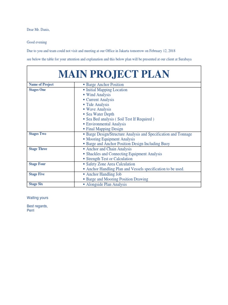 Main Project Plan | PDF