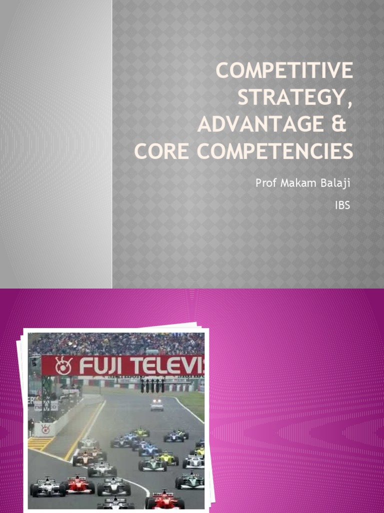 Competitive Strategy, Advantage & Core Competencies: Prof Makam Balaji ...