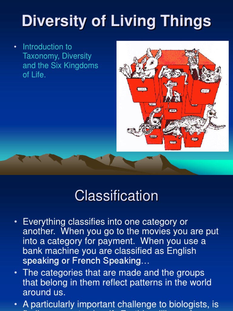 Diversity of Living Things Lesson 1 | PDF | Taxonomy (Biology) | Archaea