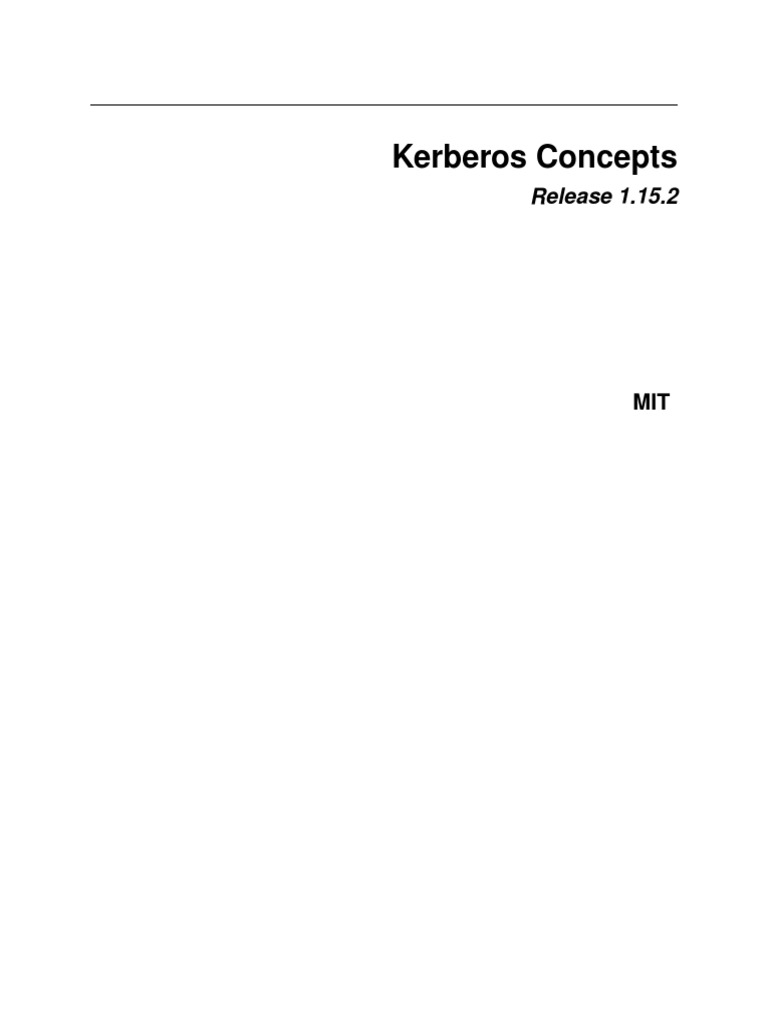 Kerberos Concepts Basic | PDF | Cache (Computing) | Computer File