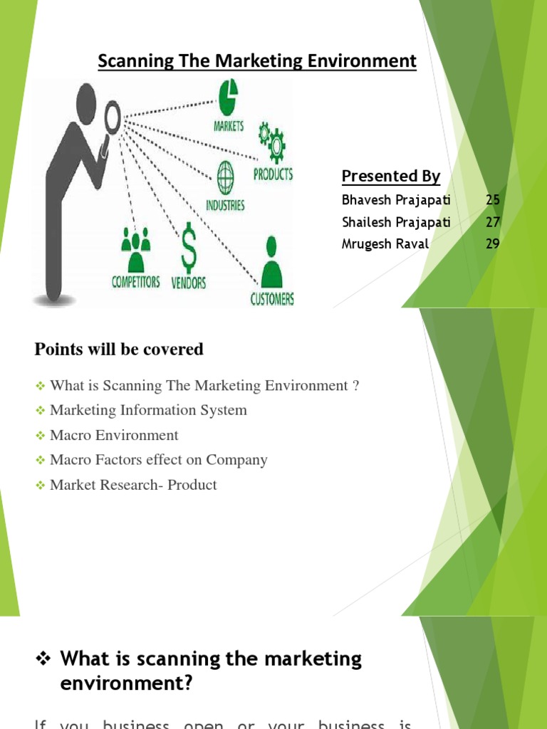 Scanning the Marketing Environment Guide | PDF | Information System ...