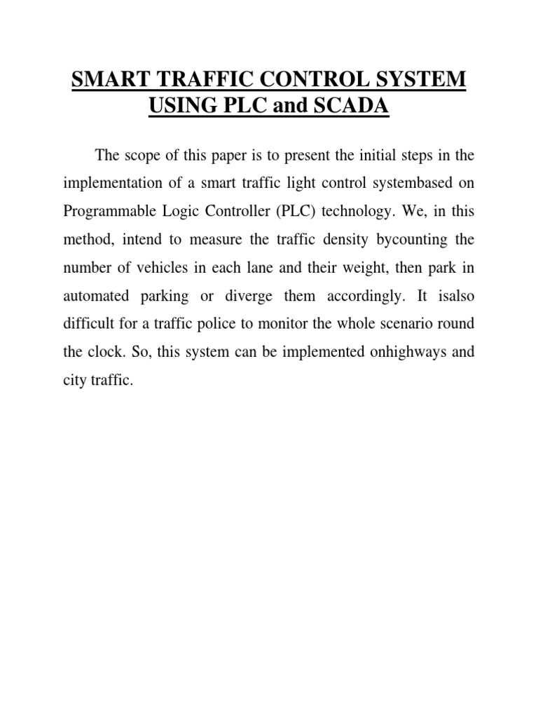 Smart Traffic Control System | PDF