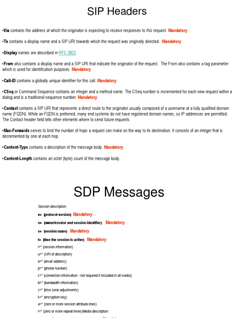 SIP Headers | PDF | Session Initiation Protocol | Telecommunications Standards
