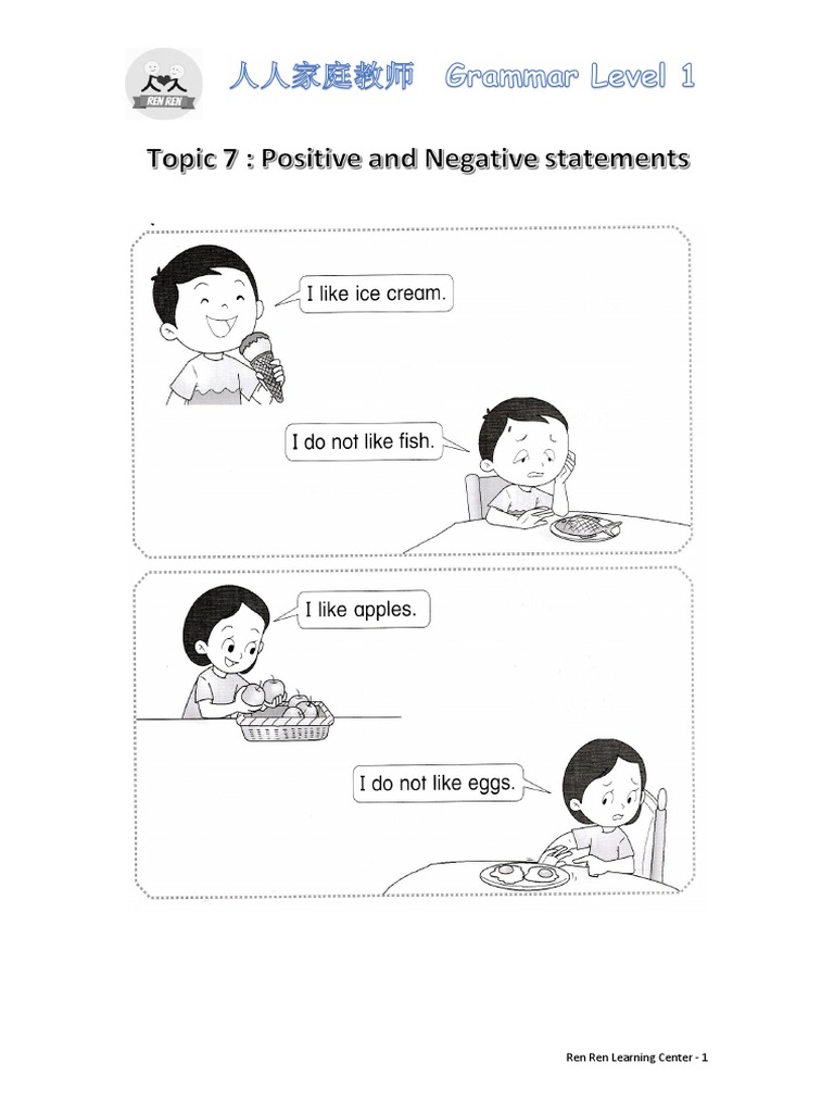Positive and Negative Statements | PDF