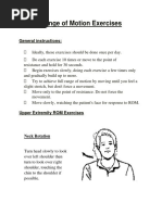 Upper Extremity Active Range of Motion - Sitting: Purpose | PDF ...