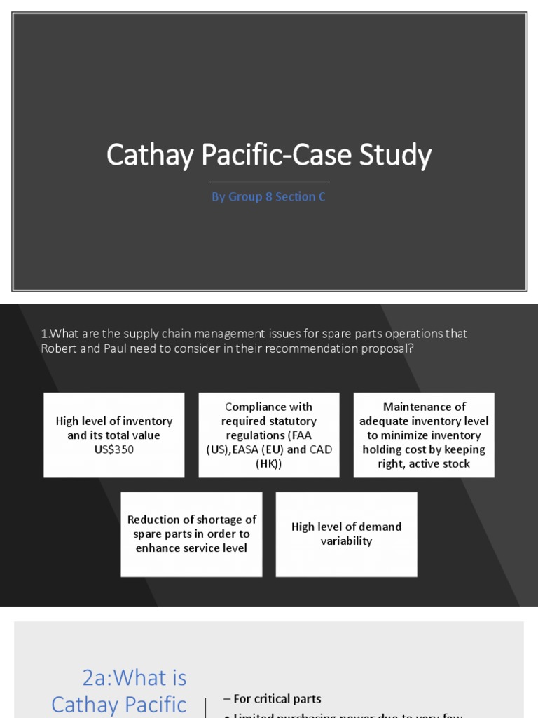 Cathay Pacific-Case Study - Section C Group 8 | PDF | Supply Chain | Inventory