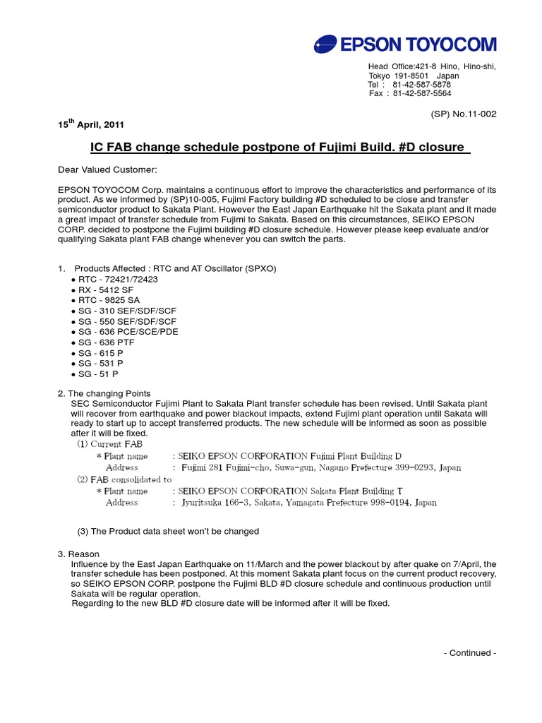 11-002e Se-Ic-Fab Change Ecn Schedule Revised Eng PDF | PDF | Computing ...