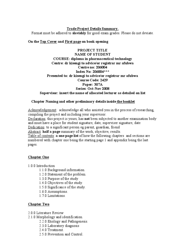 Trade Project Details Summary | PDF | Science