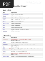 Complete HTML Tags List With Examples Free Pdf1 | PDF | Html | Html Element