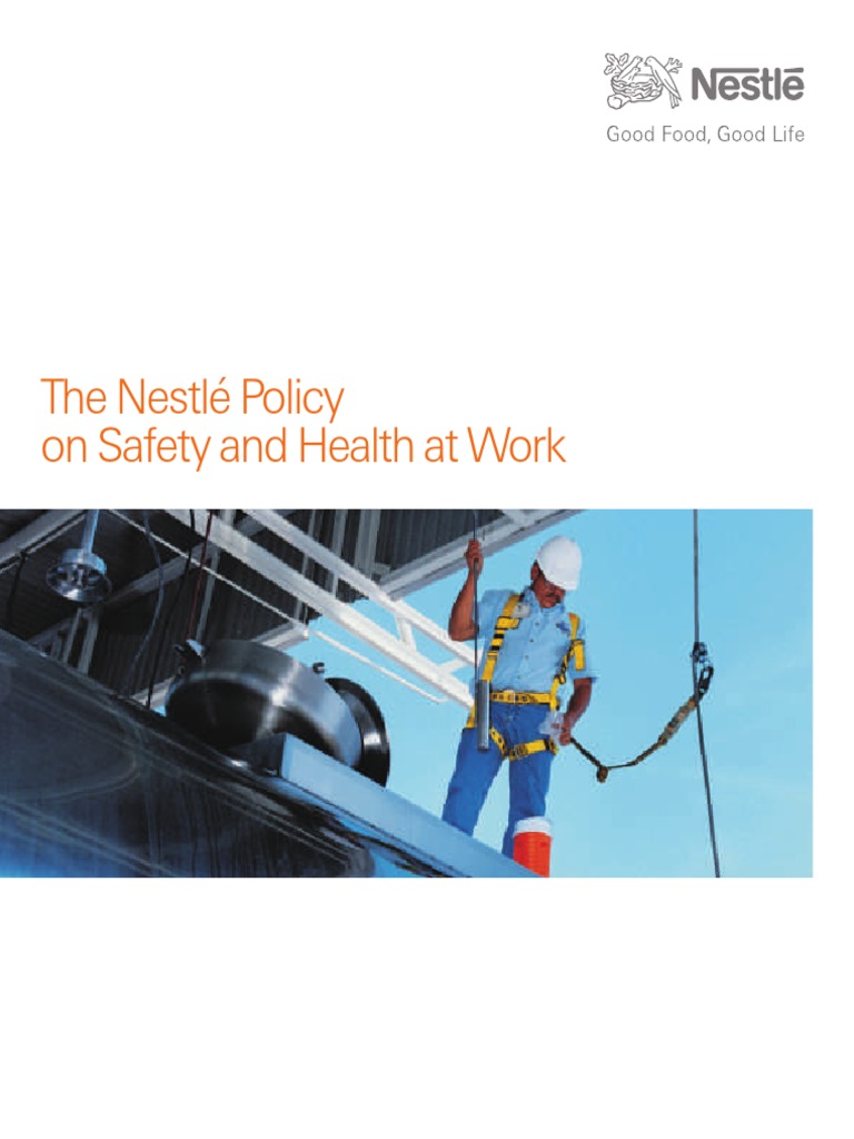 Policy On Safety and Health at Work | PDF | Occupational Safety And ...