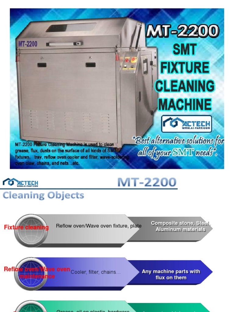 MT-2200 SMT Fixture Cleaning Machine | PDF | Industries | Mechanical ...