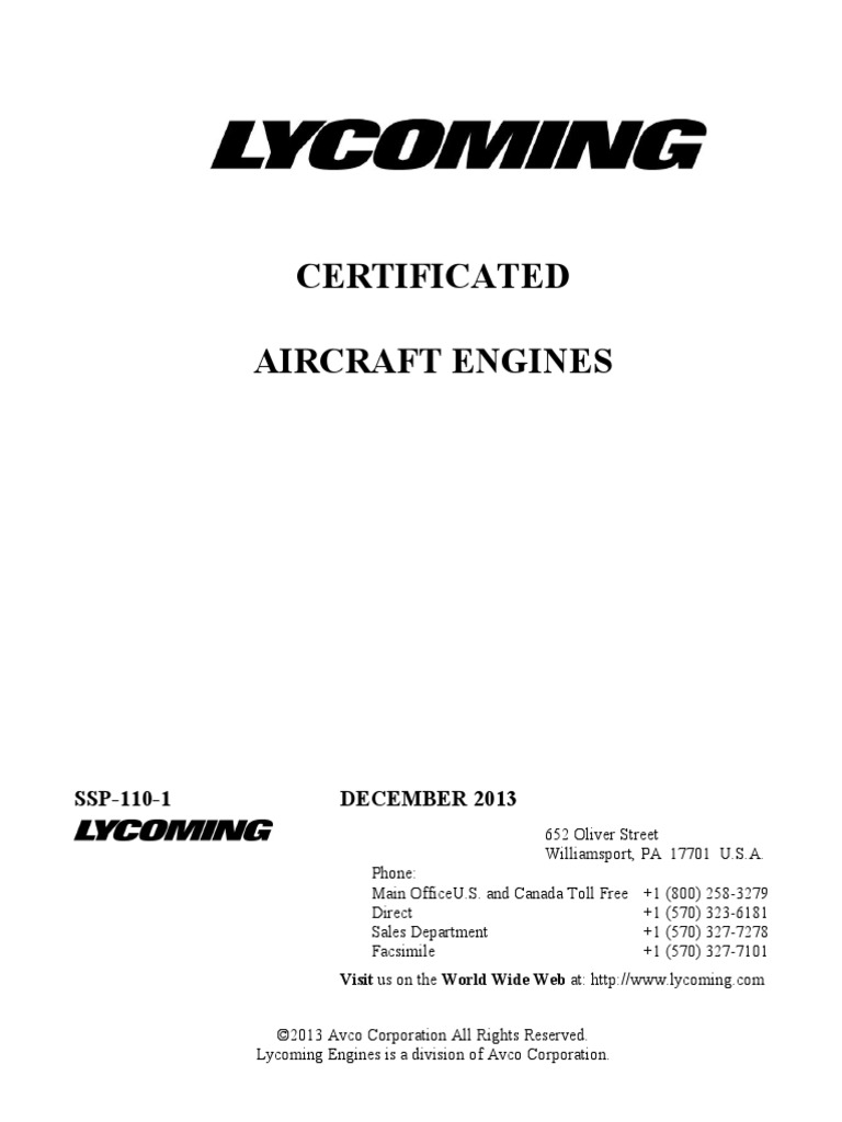 Engines - Certificated Engine List | PDF | Inline Four Engine ...