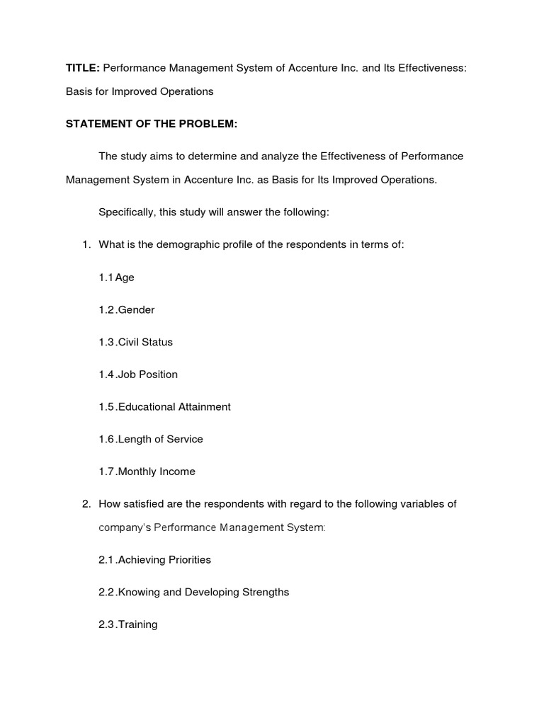 TITLE: Performance Management System of Accenture Inc. and Its ...