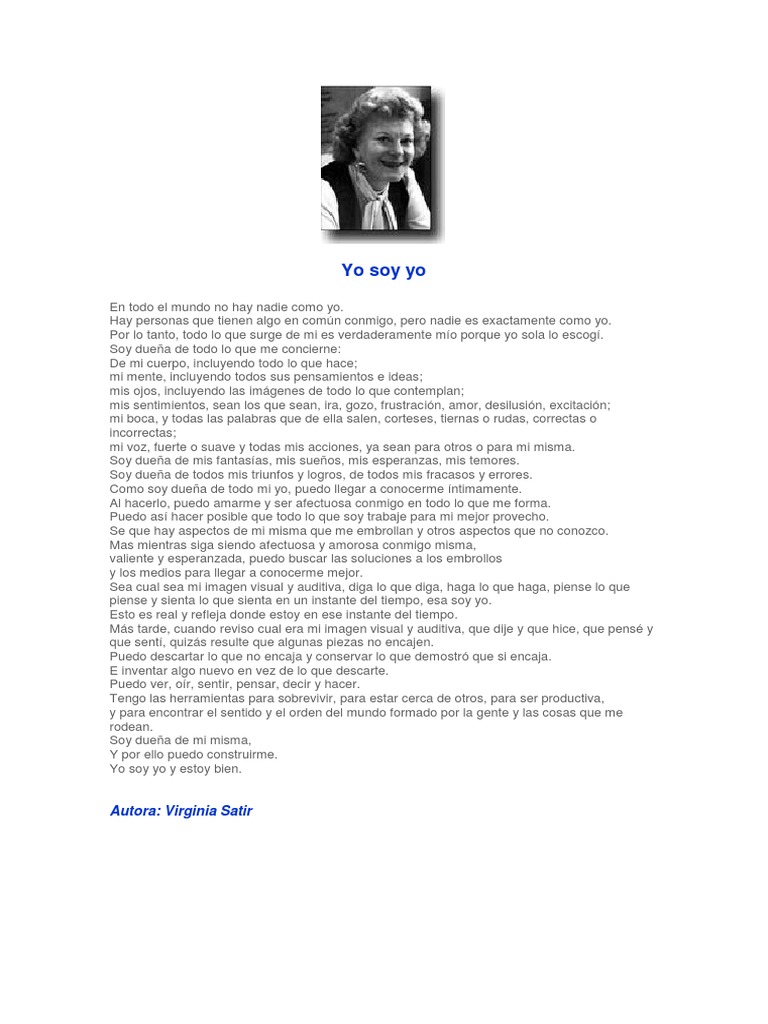 Yo Soy Yo. Virginia Satis | PDF