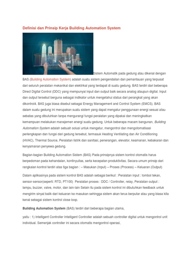 Definisi Dan Prinsip Kerja Building Automation System | PDF