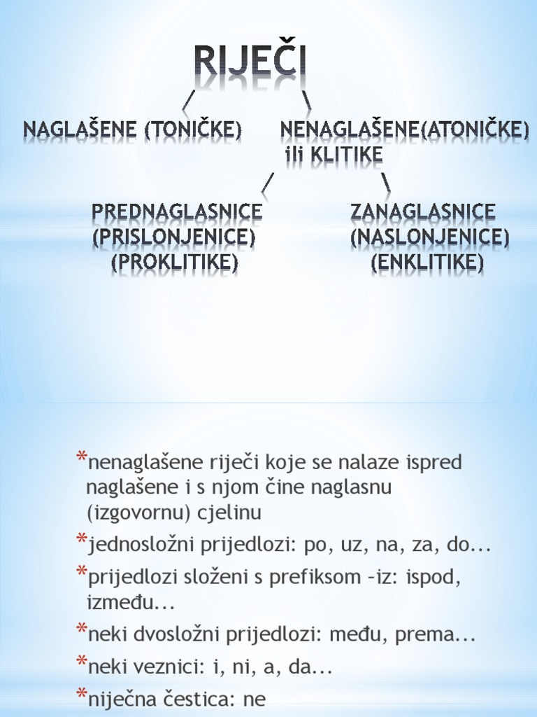 Zanaglasnice I Prednaglasnice | PDF
