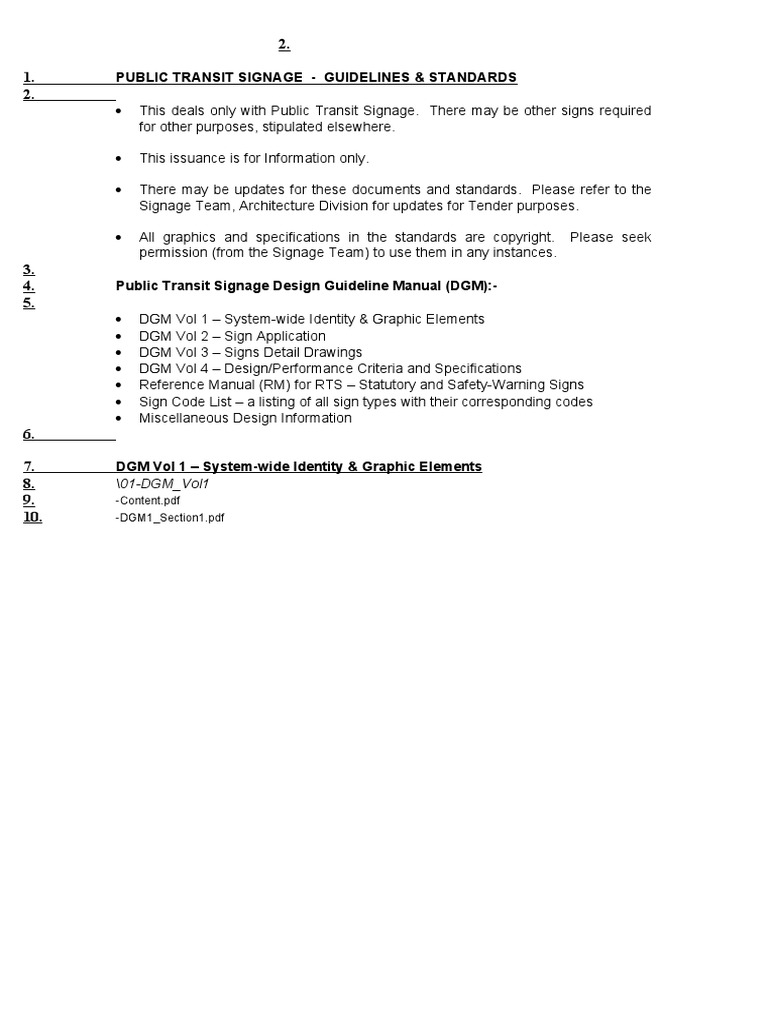 Signage Guidelines - List of Docs | PDF | Computers