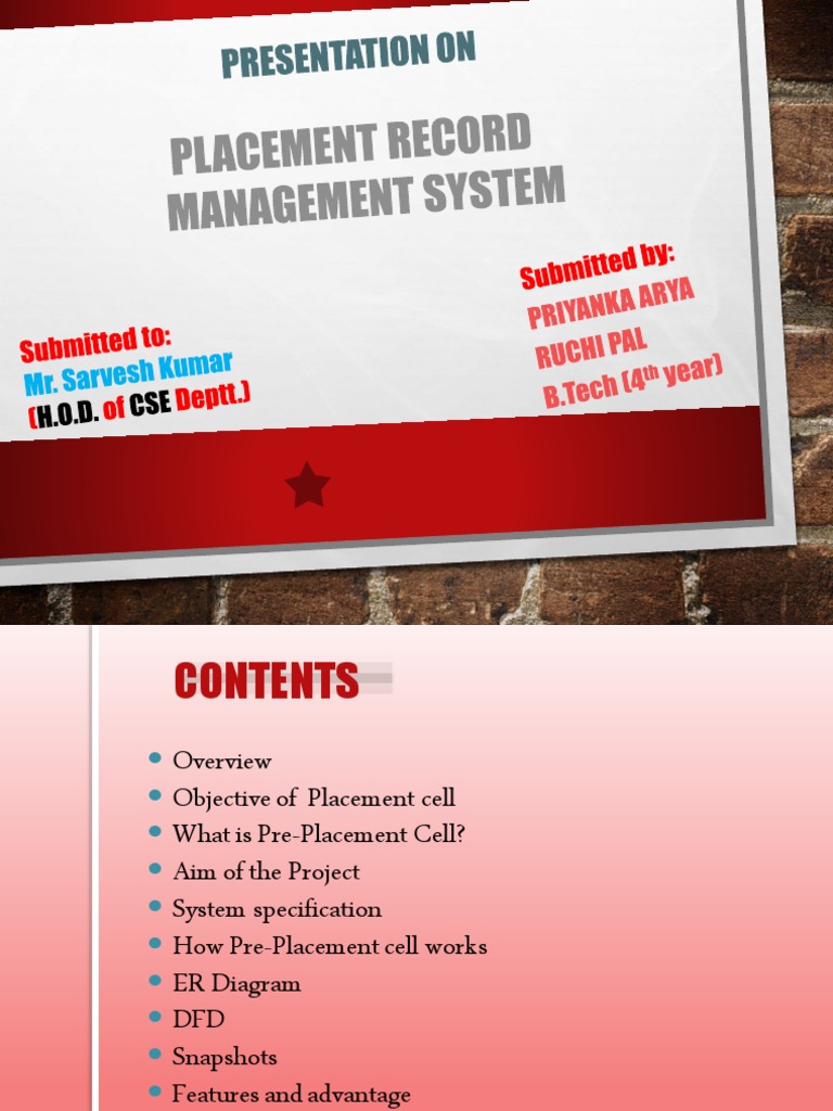 Placement Record Management | PDF | Login | Download