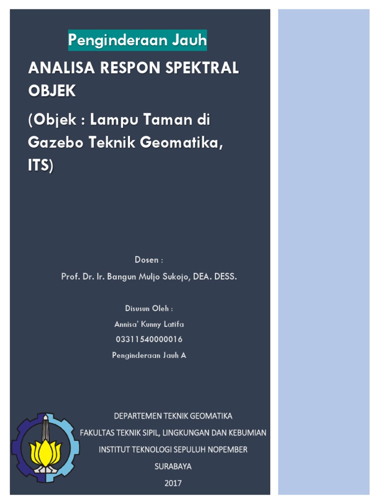 Analisa Respon Spektral Objek | PDF | Sains & Matematika