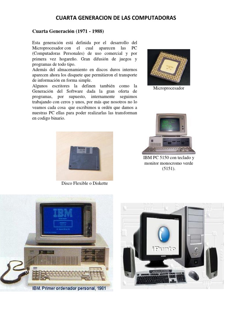 Cuarta Generacion de Las Computadoras | PDF | Informática