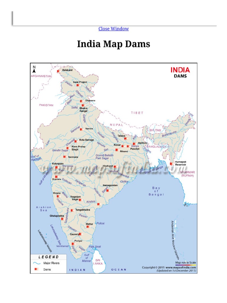 India Dams Map Overview | PDF