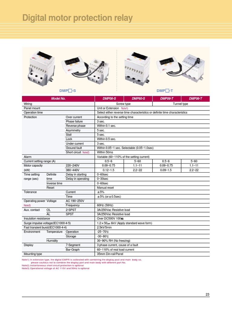 Digital Motor Protection Relay | PDF | Relay | Force