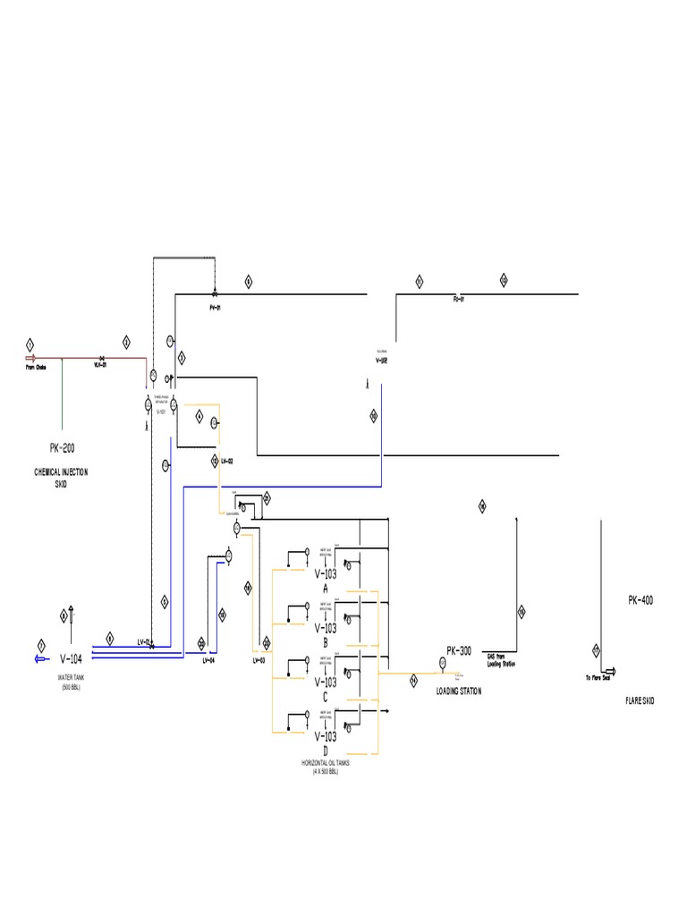 PFD-oil Gas | PDF | Barrel (Unit) | Chemical Process Engineering