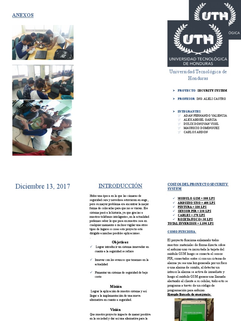Modelo Triptico Proyecto | PDF | Gsm | Arduino