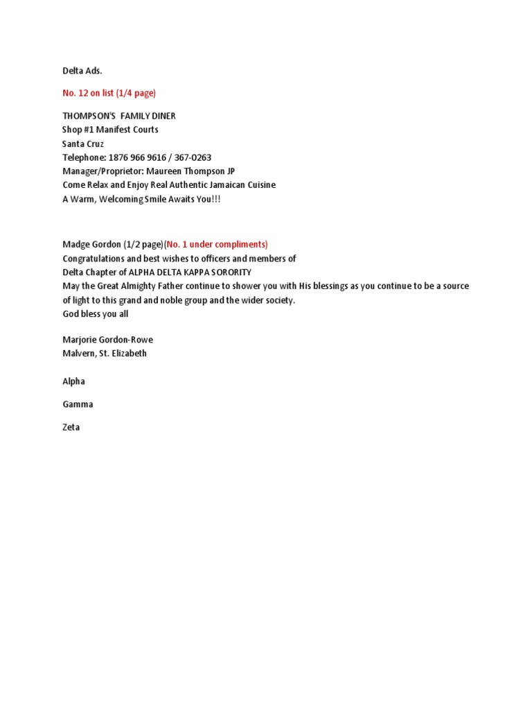 Delta Ads | PDF | Cooking, Food & Wine