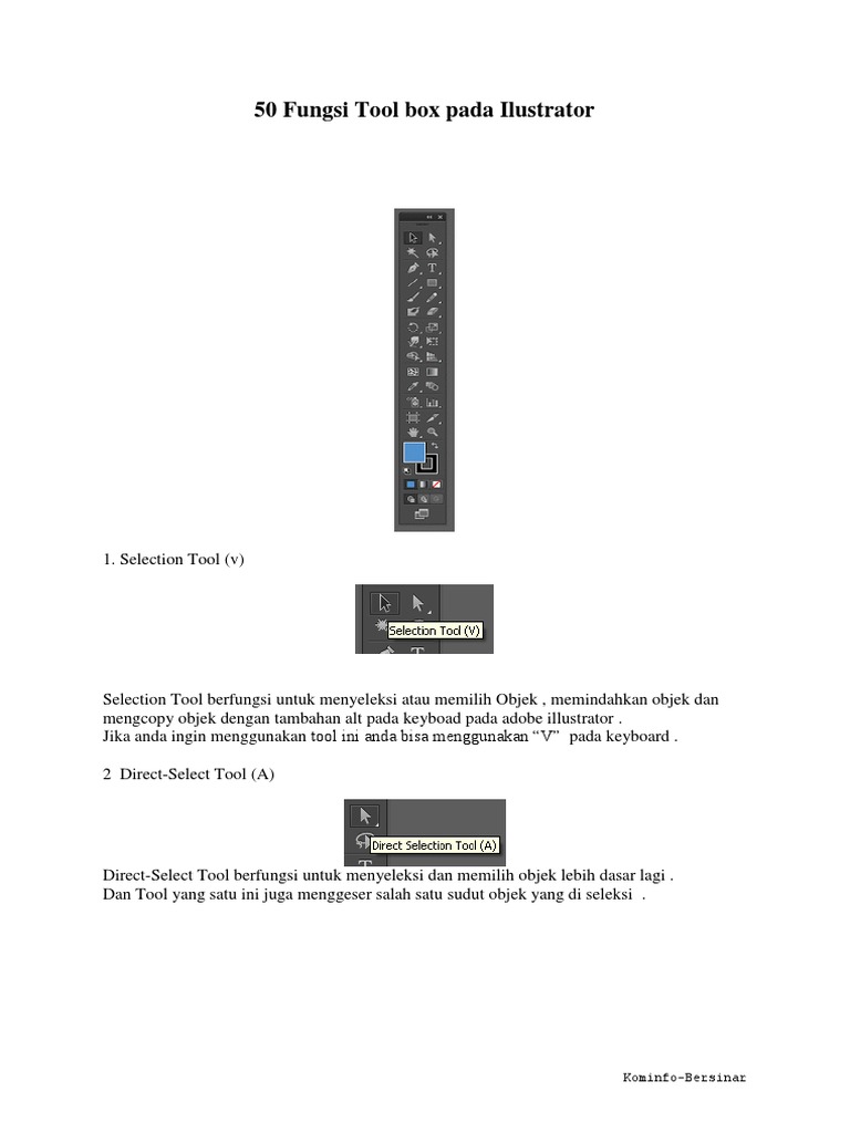 50 Fungsi Tool Box Pada Ilustrator | PDF