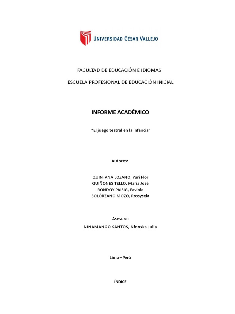 MODELO DE INFORME ACADÉMICO APA.docx | Adultos | Aprendizaje