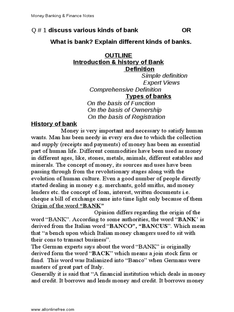 Banking Notes | PDF | Central Banks | Banks
