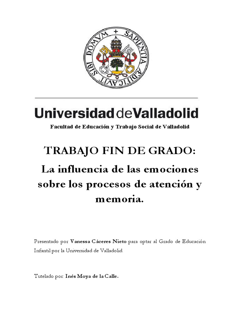 TFG-G 1351 PDF | PDF | Memoria | Las emociones