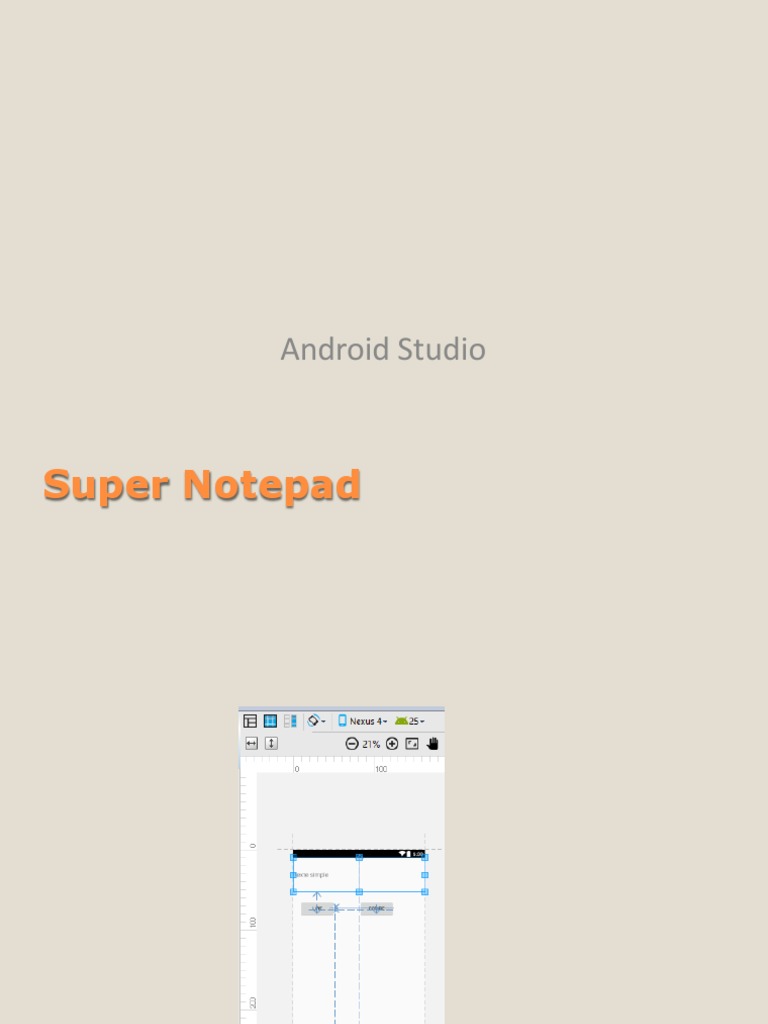 Super Notepad: Android Studio | PDF