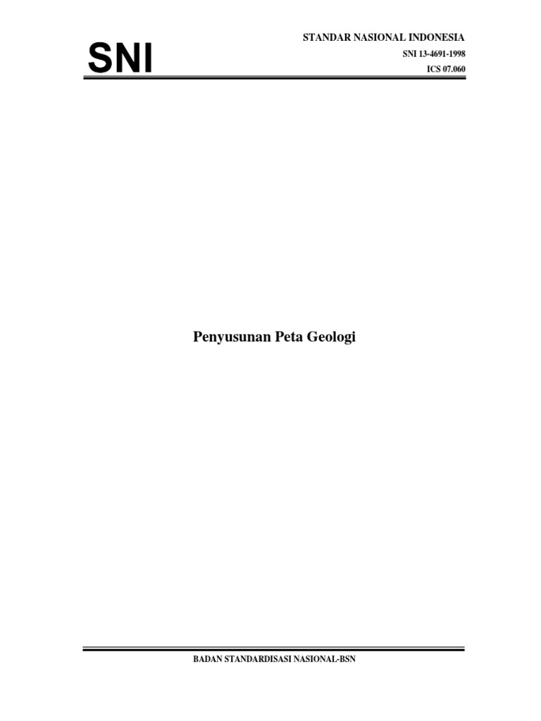 Sni Peta Geologi PDF | PDF