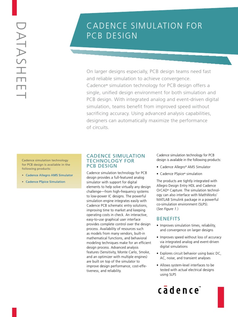 Cadence Simulation Technology For PCB Design | PDF | Electronic ...